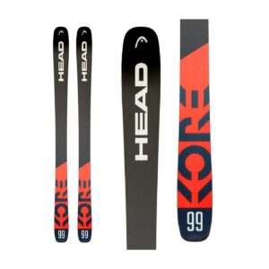 HEAD Unisex Kore 99 Graphene Grey Freeride All-Mountain Skis, Size: 180