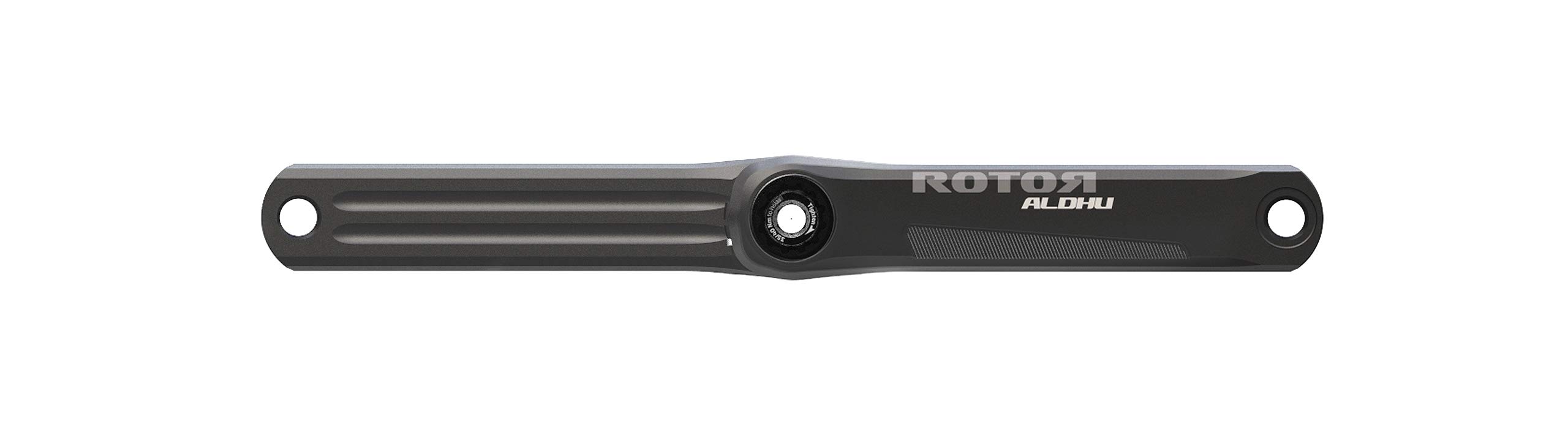 R ROTOR BIKE COMPONENTS Unisex_Adult ALDHU Kurbelarme für 24mm Achse 155mm Crank arms, Black, 24 mm