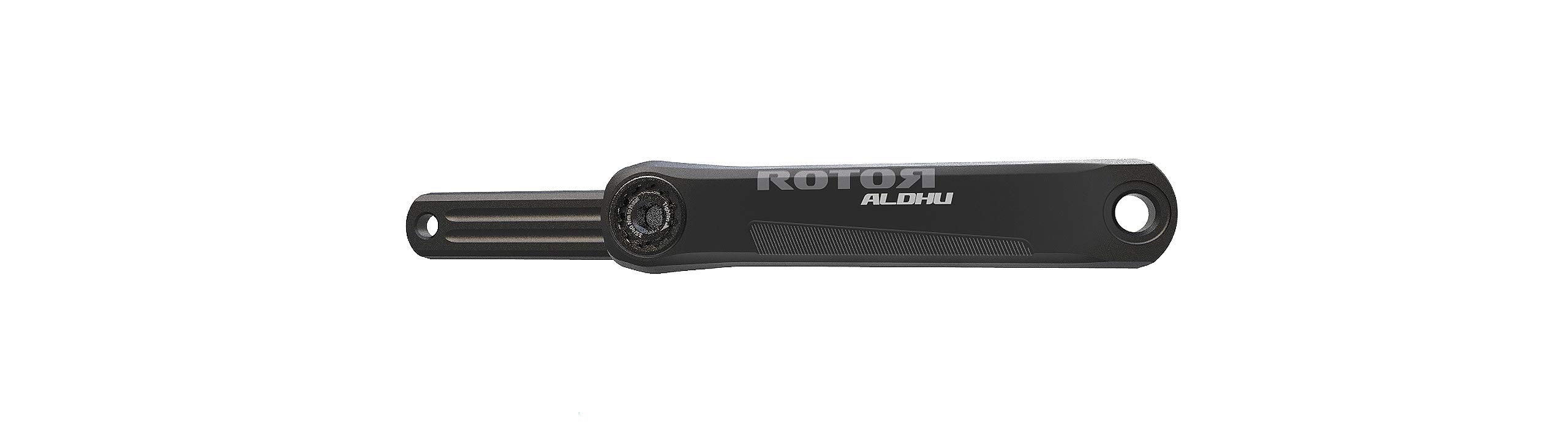 R ROTOR BIKE COMPONENTS Unisex_Adult ALDHU Kurbelarme für 24mm Achse 155mm Crank arms, Black, 24 mm