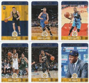 2017-18 panini nba hoops indiana pacers team set of 10 cards: darren collison(#90), lance stephenson(#150), myles turner(#152), ike anigbogu(#153), al jefferson(#154), thaddeus young(#155), rodney stuckey(#157), victor oladipo(#210), domantas sabonis(#212