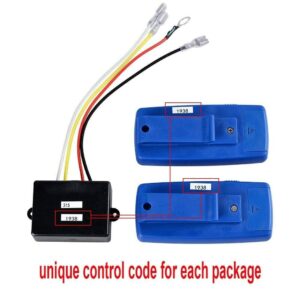 12V 500A Winch Solenoid Relay w/ 2-pk Remote Control for 6000lb to 12000lb Winch