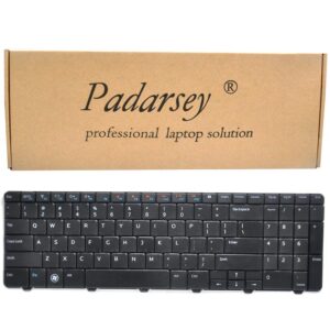 padarsey replacement keyboard compatible with dell inspiron 15r 5010 m5010 m501r n5010 series black us layout, compatible part number 09gt99 nsk-drasw 96djt 096djt nsk-drasw