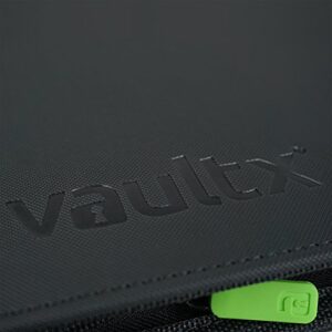 Vault X Premium Exo-Tec Zip Binder - 4 Pocket Trading Card Album Folder - 160 Side Loading Pocket Binder for TCG (Black)