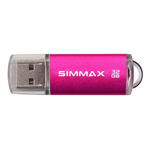 SIMMAX Memory Stick 32GB 3 Pack 32GB USB 2.0 Flash Drives Thumb Drive Pen Drive (32GB Pink Blue Green)