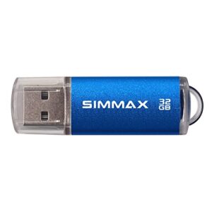 SIMMAX Memory Stick 32GB 3 Pack 32GB USB 2.0 Flash Drives Thumb Drive Pen Drive (32GB Pink Blue Green)