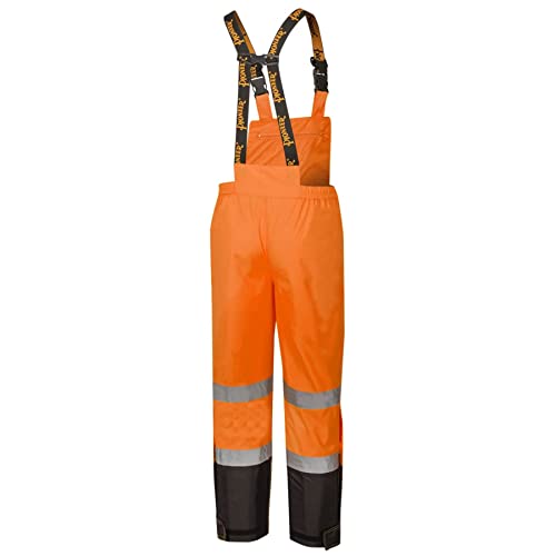 Pioneer Ripstop High Visibility Bib Pant - Safety Rain Gear – Hi Vis, Waterproof, Reflective, Work Overalls for Men – Orange, Yellow/Green