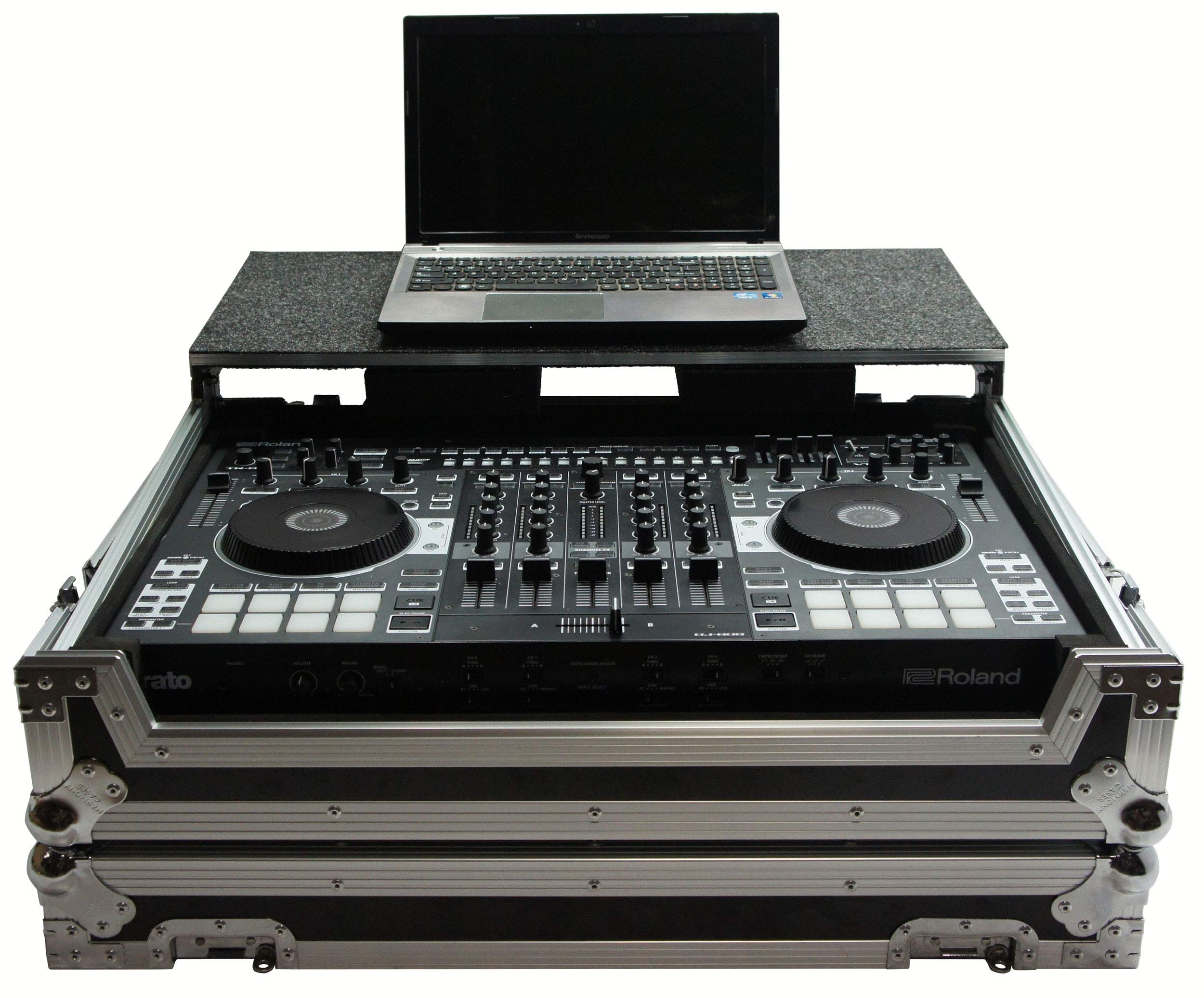 Harmony Audio HCDJ808LT Flight Glide Laptop Stand DJ Custom Case Compatible with Roland DJ-808