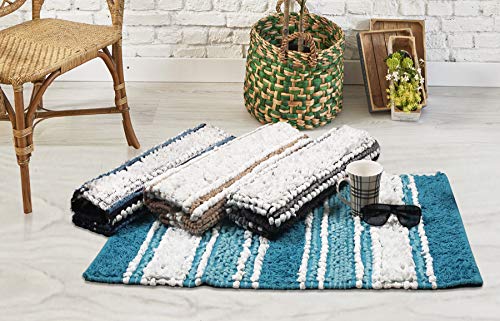 Chenille Bath Rugs Extra Soft and Absorbent, Bath Rugs for Tub Bathroom Shower Mat,Machine-Washable Durable Thick Area Rugs 20" x 32" Charcoal,Unique For Bedroom, Living Room, Kitchen,Nursery and more