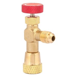 1/4'' - 5/16''refrigerant charging valve,r410a brass air conditioner fluoride charging safety adapter valve, female charging hose valves