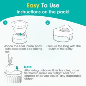 [30 Counts] Disposable Potty Liners Compatible with OXO Tot 2-in-1 Go Potty, Potty Refill Bags for Toddler Travel, Universal Potty Bags Fit Most Potty Chairs