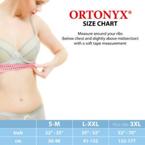 ORTONYX 6.25" Broken Rib Support Brace Unisex - Elastic Chest Wrap Comppression Support Belt - Rehabilitation of Cracked, Fractured, Dislocated Ribs Post-Surgery Aid S/M Beige / ACOX5226-BG-SM