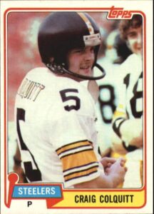 1981 topps #31 craig colquitt steelers nfl football card nm-mt