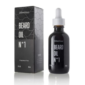 zilberhaar - beard oil n 1 - pure, organic moroccan jojoba oil and argan oil - natural ingredients, fragrance free, cruelty free - for natural beard growth and hydration - 2 oz