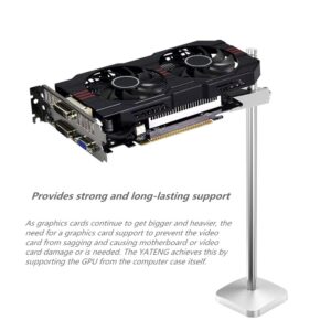 MHQJRH Graphics Card GPU Brace Support, Video Card Sag Holder Bracket, Anodized Aerospace Aluminum (Silver)