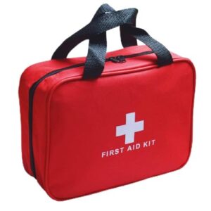 mtghyare red first aid kit bag empty, empty travel first aid bag storage compact survival medicine bag for home office car businesses camping kitchen sport outdoors