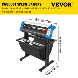 VEVOR Vinyl Cutter 34 Inch Vinyl Cutter Machine Semi-Automatic DIY Vinyl Printer Cutter Machine Manual Positioning Sign Cutting with Floor Stand Signmaster Software