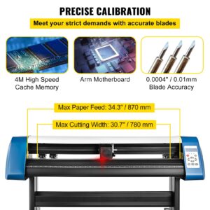 VEVOR Vinyl Cutter 34 Inch Vinyl Cutter Machine Semi-Automatic DIY Vinyl Printer Cutter Machine Manual Positioning Sign Cutting with Floor Stand Signmaster Software