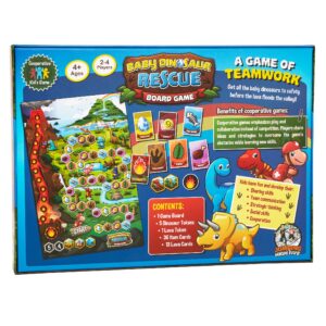 JH5 Baby Dinosaur Rescue! Cooperative Dinosaur Race Board Game for Kids Ages 4+ Easy to Learn and Great for Family Game Night