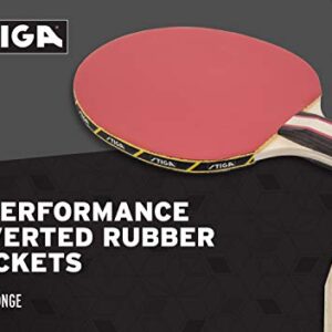 STIGA Performance 2 Player Ping Pong Set – 2 Table Tennis Rackets, 3 – 3 Star Orange Balls Included