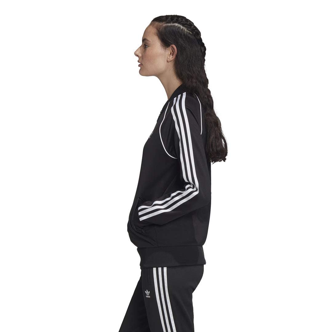 adidas Originals Women's Super Women Track Top, Black/White, 2XS