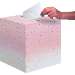 creative converting rosé all day card box, 12" x 12", pink ombre