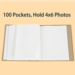 WLC Mini 4x6 Photo Albums 100 Pockets for Kids Girl Photo Album