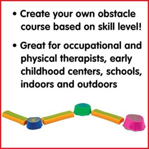 edxeducation Step-a-Trail - 6 Piece Backyard Obstacle Course for Kids - Indoor and Outdoor - Build Coordination and Confidence - Physical and Sensory Play