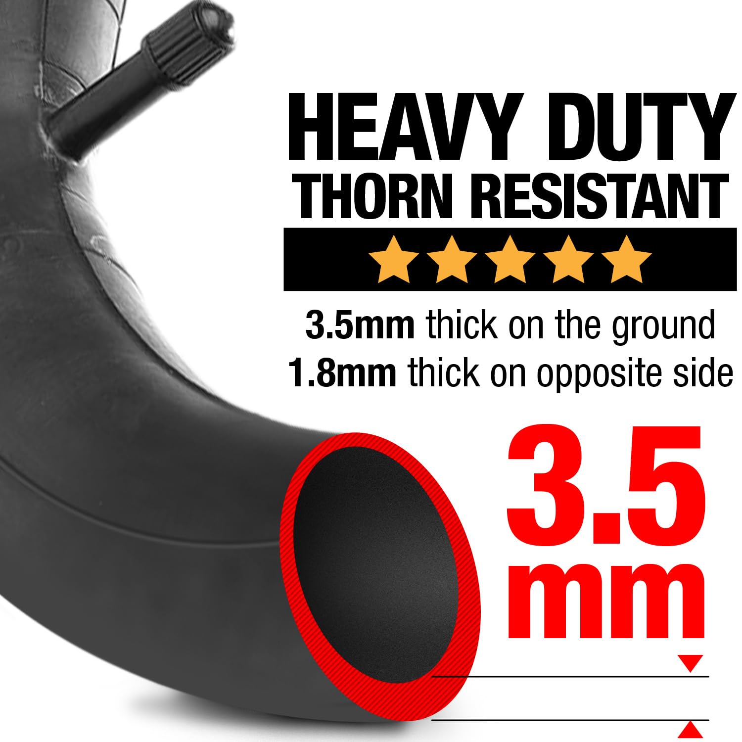 16 x 1.75/1.95/2.125 Heavy Duty Thorn Resistant Inner Tube Replacement for All Baby Trend Expedition Jogger Strollers and More! [2-Pack] Steerling Tire Co.