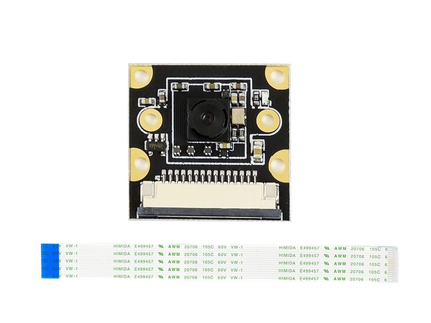 waveshare IMX219-120 Camera 3280 × 2464 Resolution 8 Megapixels 120 Degree Angle of View IMX219 Sensor Support Jetson Nano Developer Kit Compute Module 3/3+