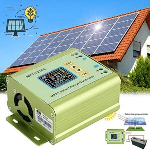 MPPT Solar Controller, Solar Power Controller, MPT-7210A Solar Panel Regulator Controller(100W - 600W)Aluminum Alloy LCD Display Solar Controller for Home Industry Boat Car