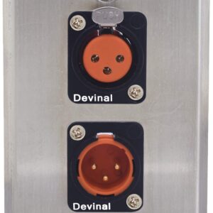 Devinal XLR Female Jack 3 Pin - Chassis Panel Mount Jacks D Series Size, Black Metal Housing - Fits Series D Pattern Holes Audio Studio Connector - 4 Pack