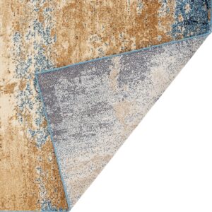 LUXE WEAVERS Howell Collection Abstract Blue 5x7 Area Rug