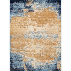 LUXE WEAVERS Howell Collection Abstract Blue 5x7 Area Rug