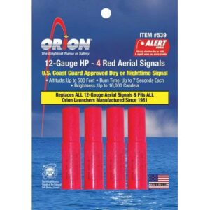 orion safety areial flare refill, red (4 piece pack)