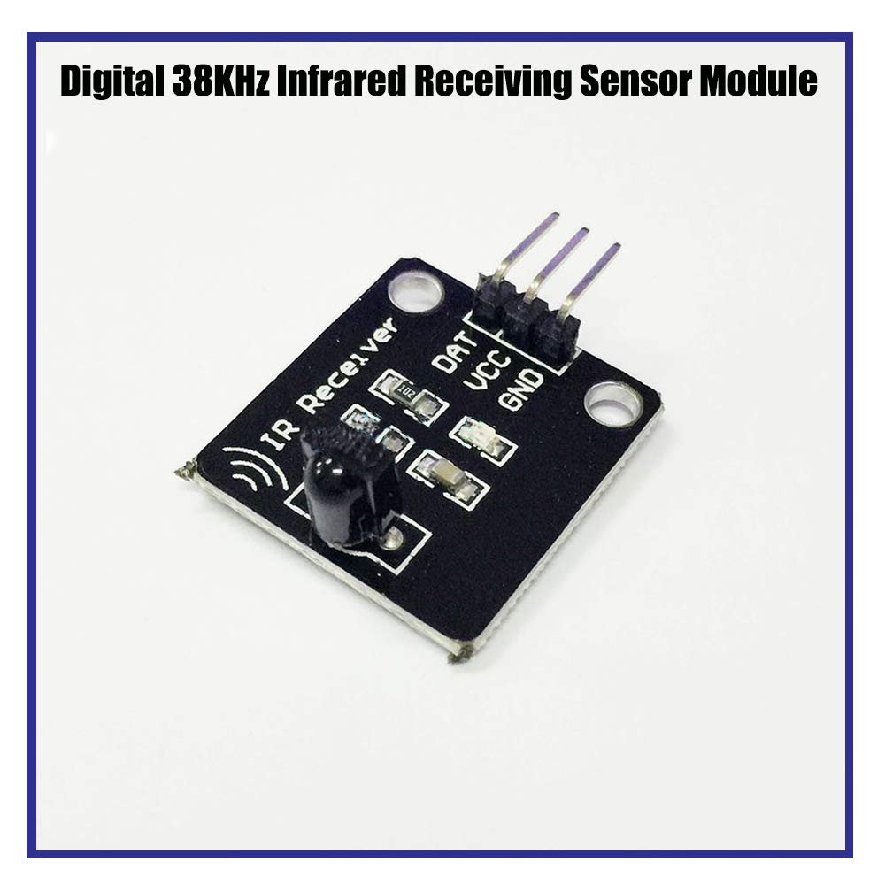 KOOBOOK 2Pcs Digital 38KHz Infrared IR Receiver Sensor Module for Arduino Compatible