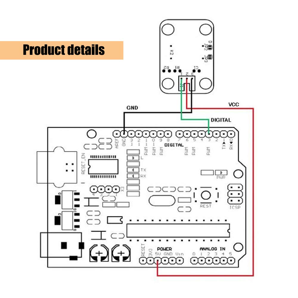 KOOBOOK 2Pcs Digital 38KHz Infrared IR Receiver Sensor Module for Arduino Compatible