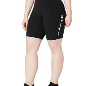 Champion womens 7" Authentic Bike Short Yoga Pants, Black-550761, Small US