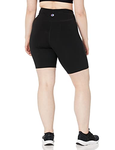 Champion womens 7" Authentic Bike Short Yoga Pants, Black-550761, Small US