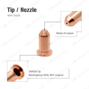 249928 Tip 40A Nozzle fit Miller XT30 XT40 Torch 375 625 X-TREME Plasma Cutter Consumables Replacement PK-40