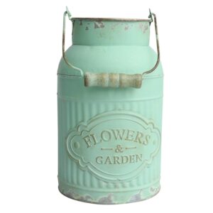 shingone french country style large metal vase shabby chic milk can vase pot flower holder for home garden decoration