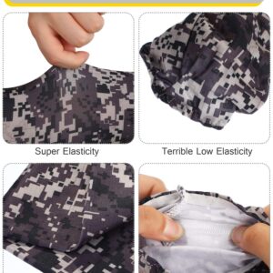 Bememo 8 Pairs UV Sun Protection Arm Sleeves Cooling Anti Slip Tattoo Cover Sleeves with Thumb Holes for Men Women(Camouflage)