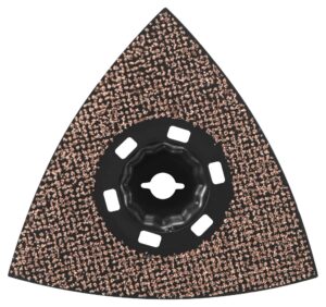 bosch osm450cr4 1-piece starlockmax 40-grit oscillating multi-tool carbide delta sanding pad for extreme-duty application in grout and abrasive