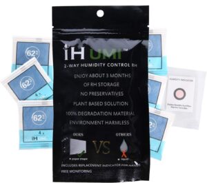 ihumi humidity control packs,65-percent rh 2-way humidor packs,humidity packs for herbal,64 gram (20 pack 65%)