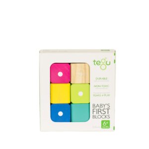 Tegu 6 Piece Magnetic Baby’s First Building Blocks, Tints