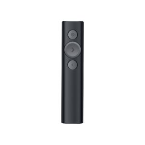 logitech spotlight presentation remote - advanced digital highlighting with bluetooth, universal presenter clicker, 30m range and quick charging – black