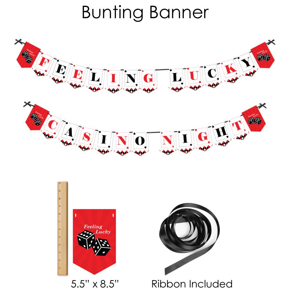 Big Dot of Happiness Las Vegas - Casino Party Supplies - Banner Decoration Kit - Fundle Bundle