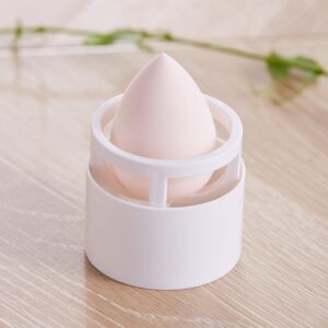 makeup sponge blender holder travel carrying case sponge drying rack stand holder egg powder puff drying shelf cute(no sponge included)