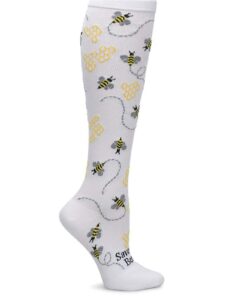 nurse mates calf socks | 12-14 mmhg compression | superior support & comfort | 1 pair | endangered bees