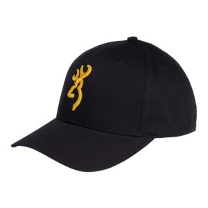 browning cap, black and gold, one size