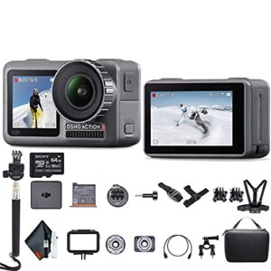 dji osmo action 4k hdr waterproof dual screen camera - action kit